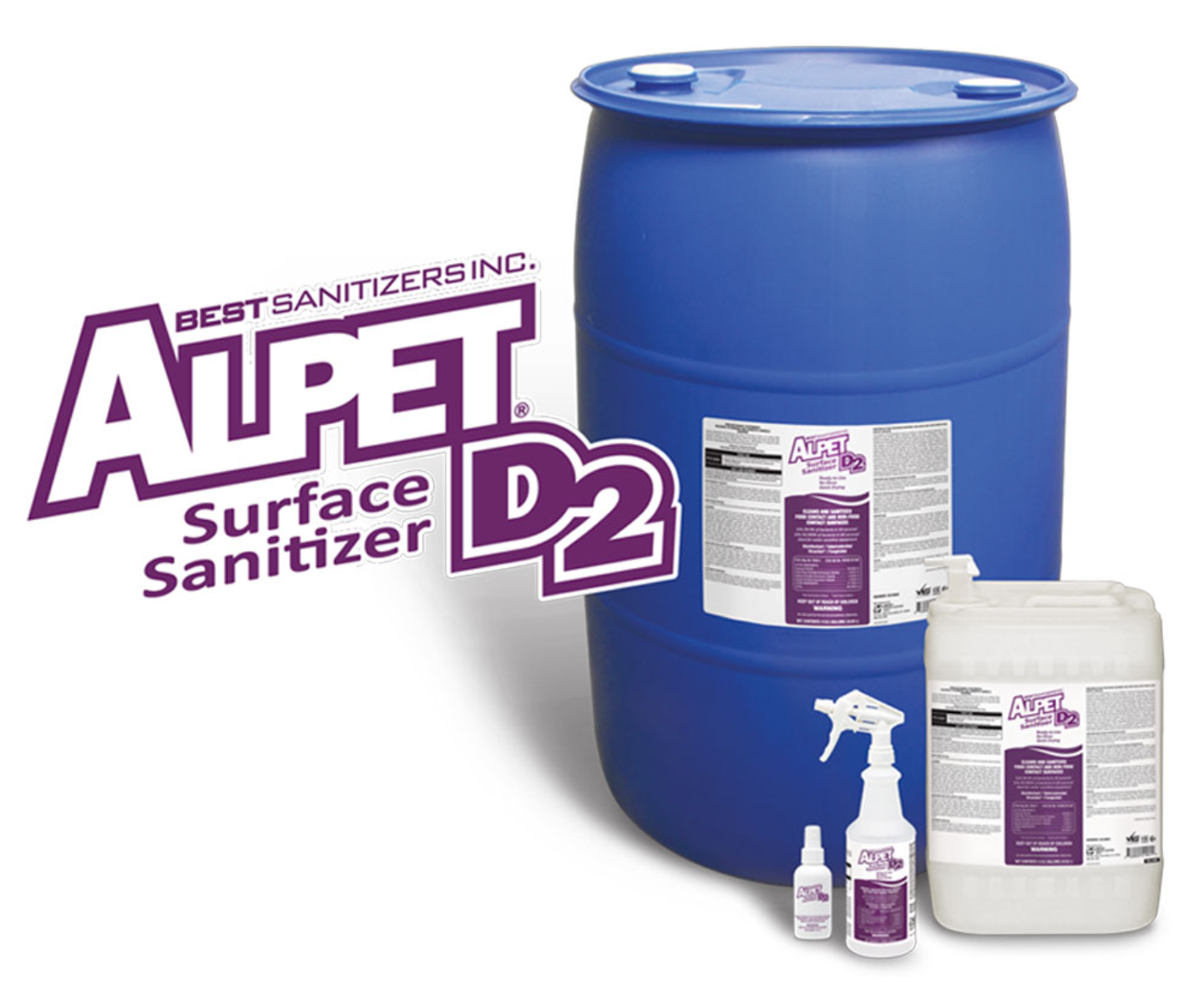 1st Ayd Corporation. Alpet D2 Surface Sanitzer - Multiple Sizes